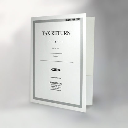 Tax Presentation Pocket Folders & Client File Covers