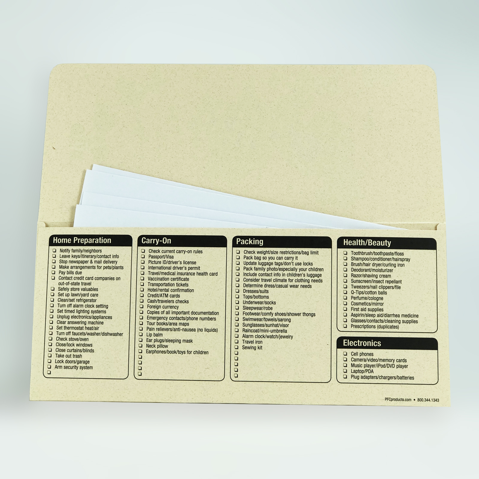 Travel Folders | PFC Products